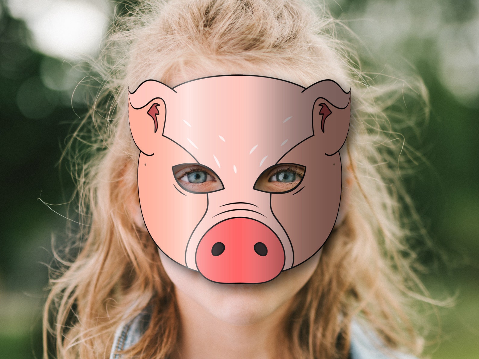 Pig Mask Printable, Paper DIY for Kids and Adults. PDF Template ...