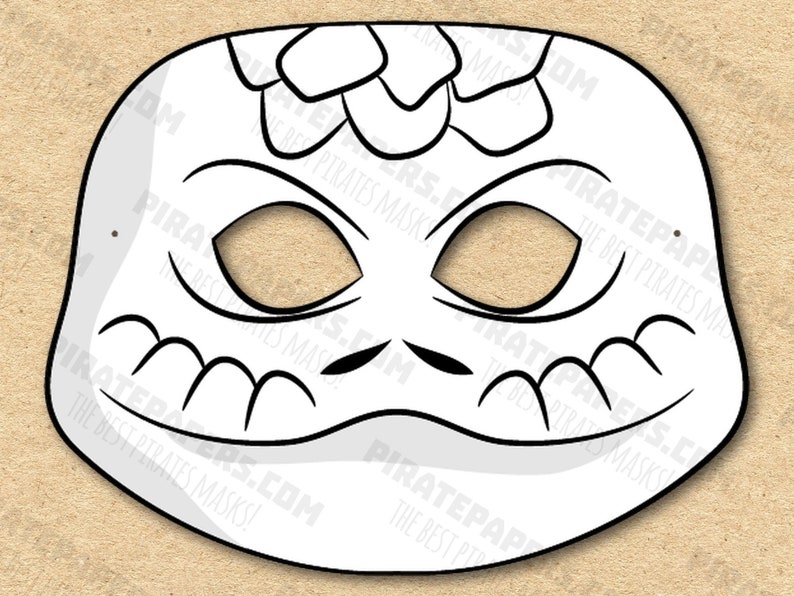 Lizard Mask Printable Coloring, Paper DIY for Kids and Adults. PDF ...