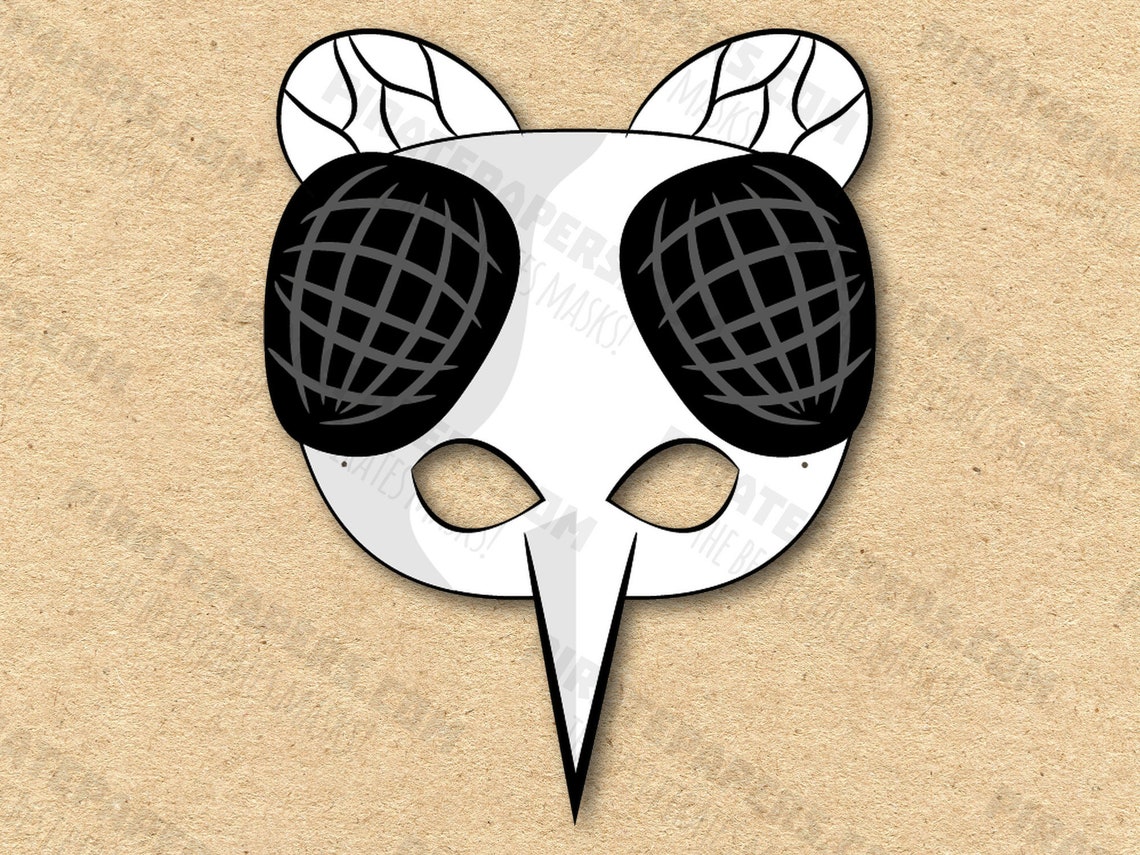 Bugs and Insects Masks Printable Coloring, Butterfly, Ant, Bee ...