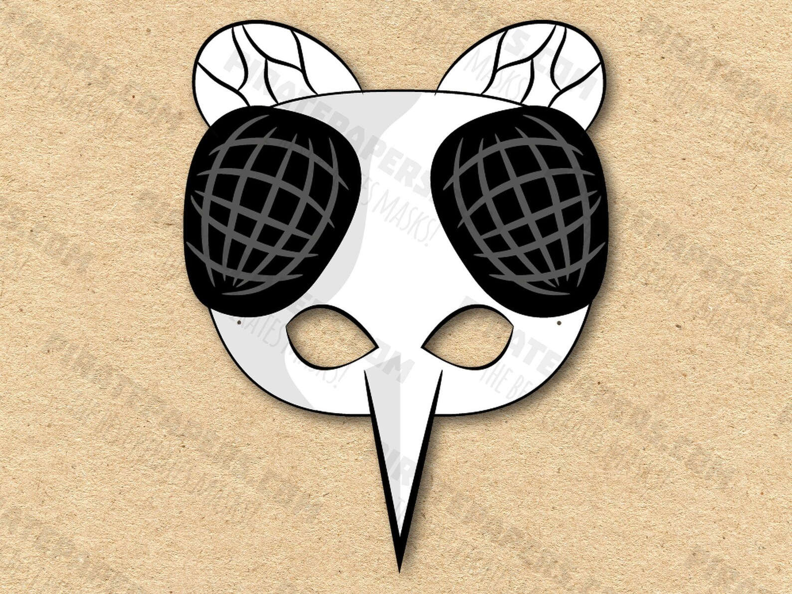 Bugs and Insects Masks Printable Coloring, Butterfly, Ant, Bee ...