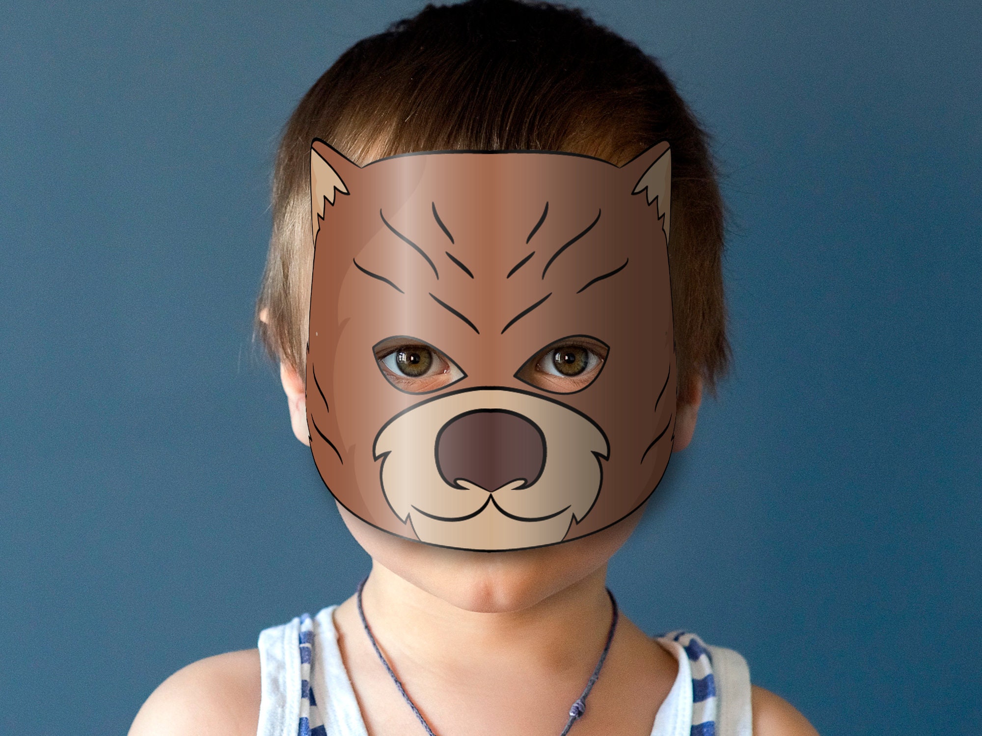 Wombat Masks Printable Color Coloring, Paper DIY for Kids and Adults ...