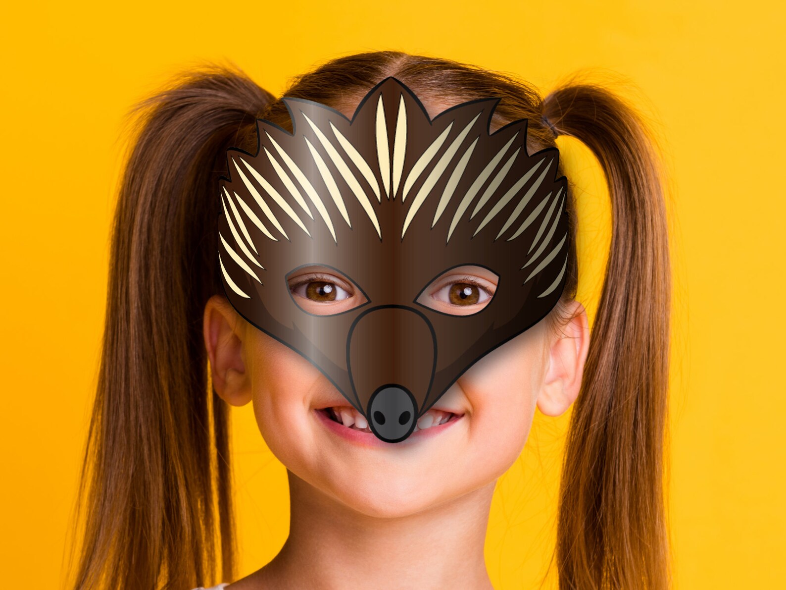 Echidna Mask Printable, Paper DIY for Kids and Adults. PDF Template ...