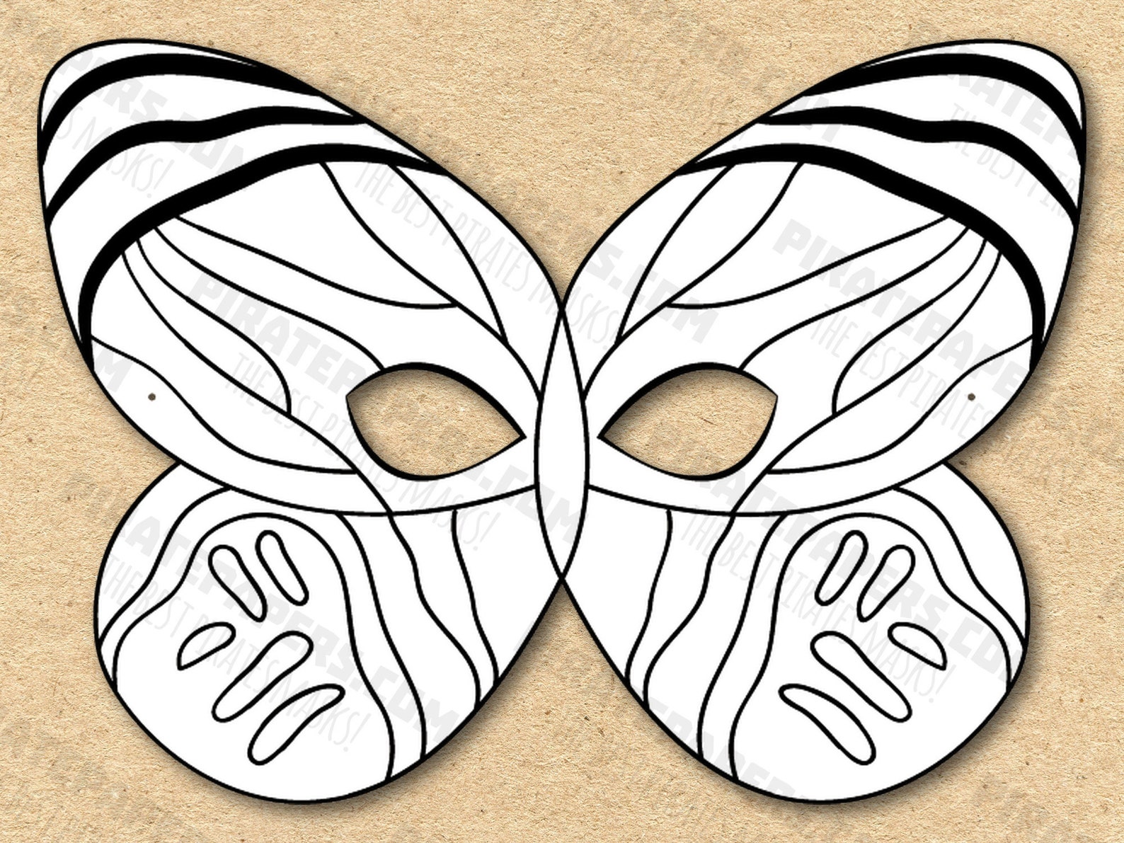 Butterfly Mask Printable Coloring Nymphalidae, Paper DIY for Kids and ...