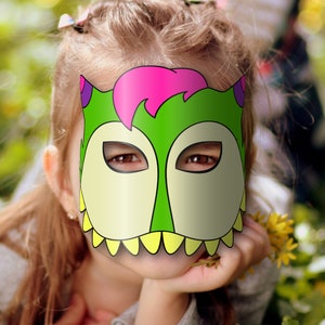 Monster #2 Mask Printable, Paper DIY for Kids and Adults. PDF Template ...
