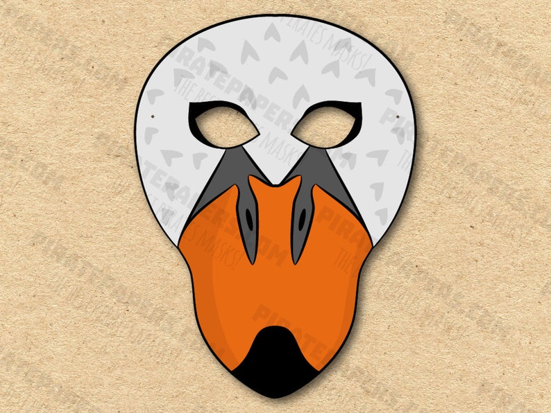 Swan Mask Printable, Paper DIY for Kids and Adults. PDF Template ...