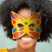 Butterfly Mask Printable, Paper DIY for Kids and Adults. PDF Template ...