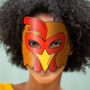 Rooster Mask Printable, Сoock, Сhicken, Paper DIY for Kids and Adults ...