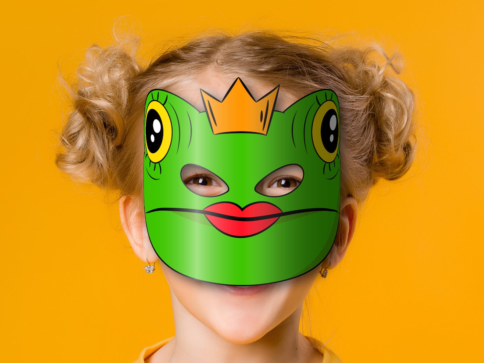 Frog Princess Mask Printable, Paper DIY for Kids and Adults. PDF ...