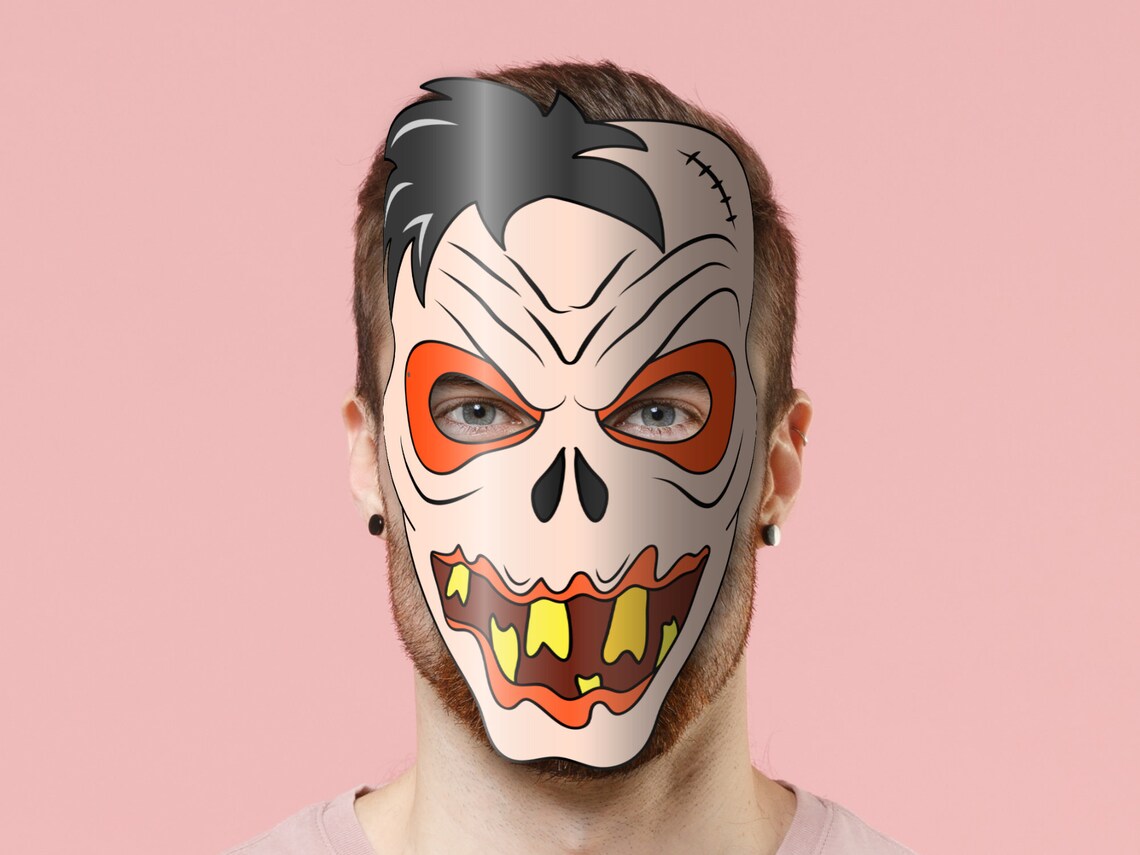 Evil Masks Printable Color Coloring, Paper DIY for Kids and Adults. PDF ...