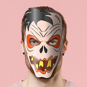 Evil Masks Printable Color + Coloring, Paper DIY for Kids and Adults ...