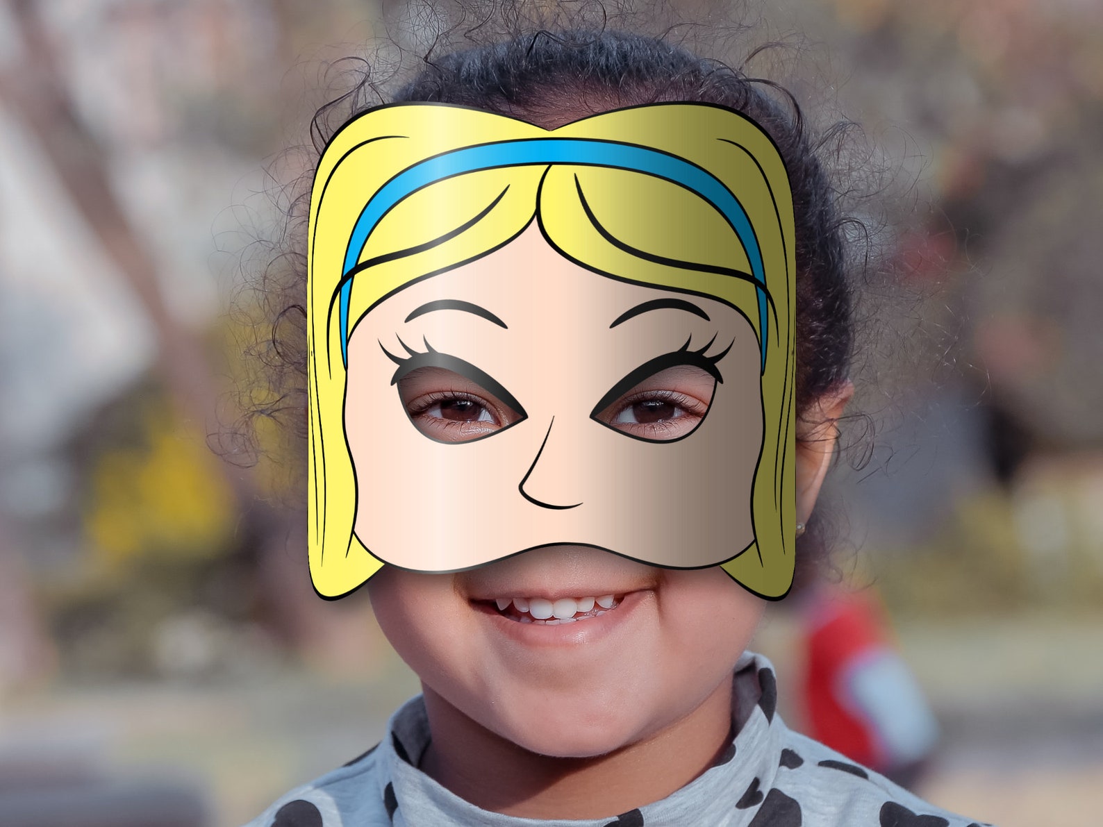 Alice Mask Printable (alice in Wonderland), Paper DIY for Kids and ...