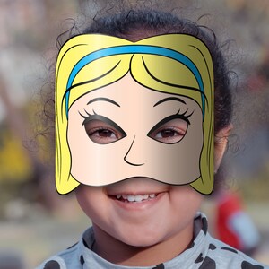 Alice Masks Printable Color + Coloring (alice in Wonderland), Paper DIY ...