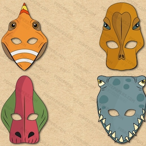 Dinosaurs 2 Masks Printable, Pteranodon, Amphicoelias Fragillimus ...