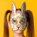 Bunny Mask Printable, Paper DIY for Kids and Adults. PDF Template ...