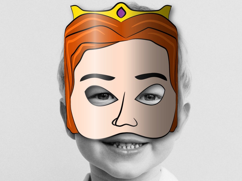Prince Masks Printable Color Coloring Paper DIY for Kids - Etsy