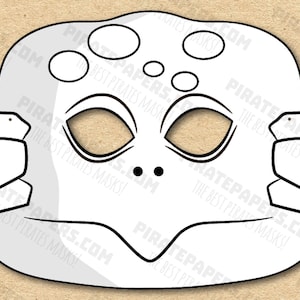 Turtle Masks Printable Color + Coloring, Paper DIY for Kids and Adults ...