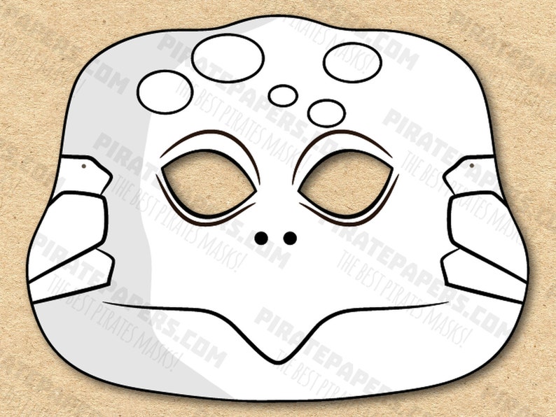 Turtle Masks Printable Color Coloring, Paper DIY for Kids and Adults ...