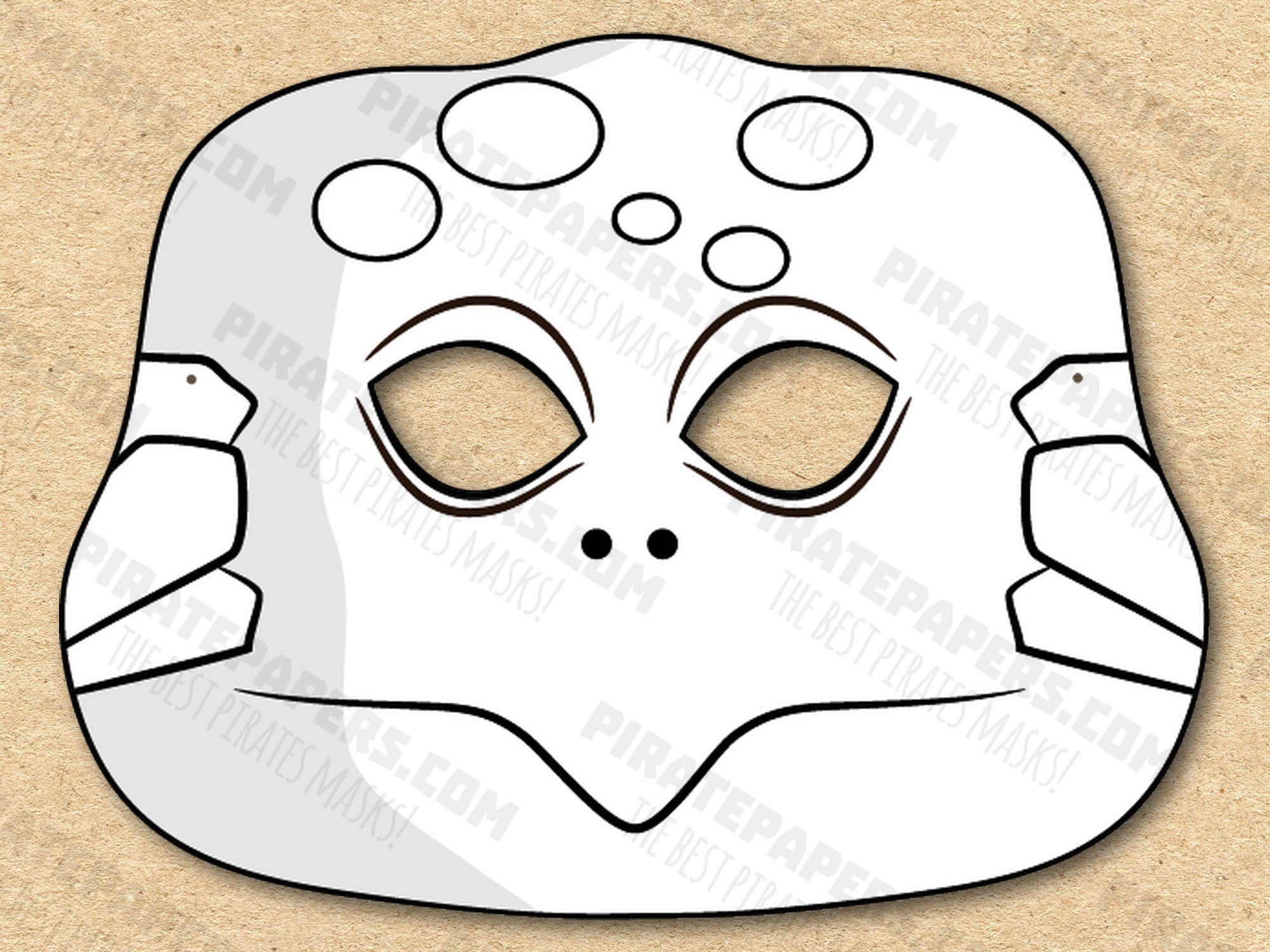 Turtle Masks Printable Color + Coloring, Paper DIY for Kids and Adults ...