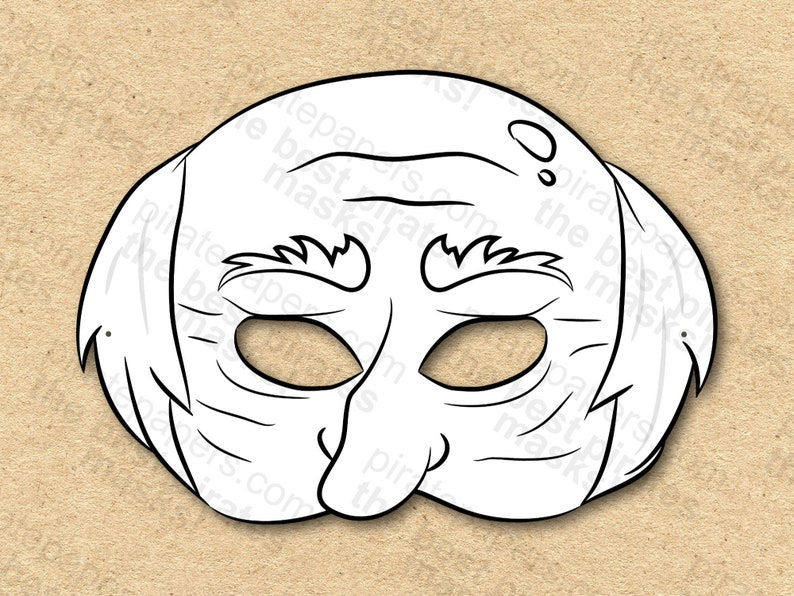 Old Man Masks Printable Color Coloring Paper DIY for Kids - Etsy
