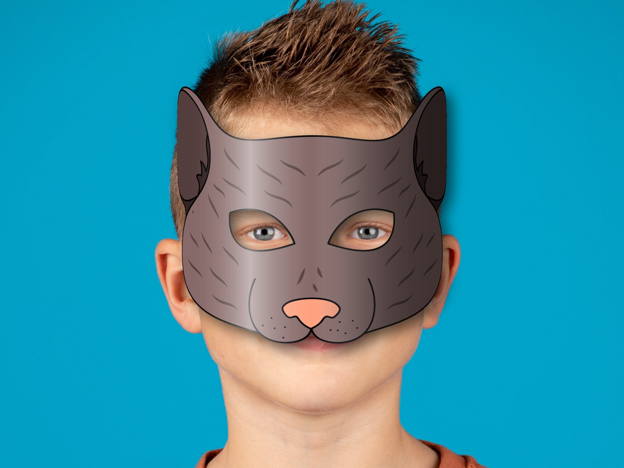 Mouse Mask Printable, Paper DIY for Kids and Adults. PDF Template ...