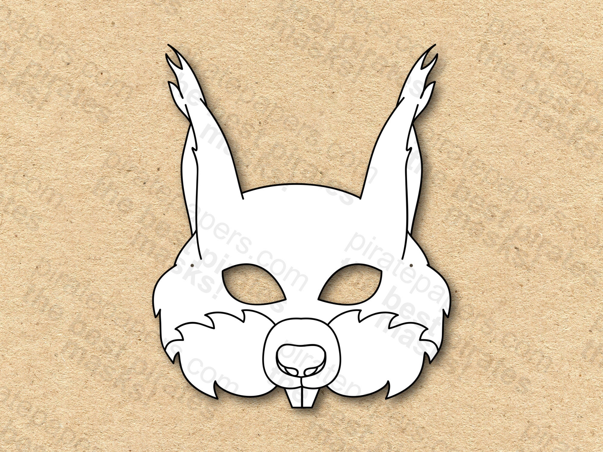 Squirrel Mask Printable Coloring Paper DIY for Kids and - Etsy