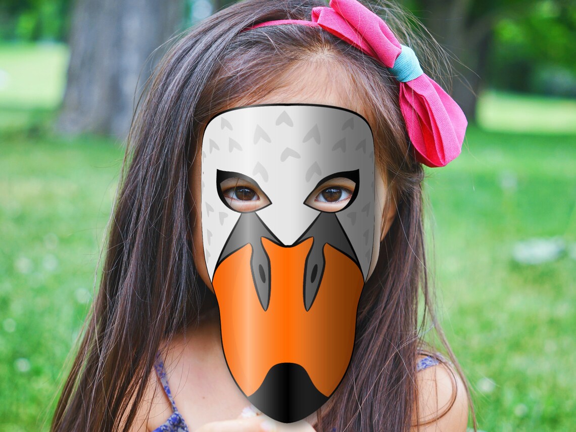 Swan Mask Printable, Paper DIY for Kids and Adults. PDF Template ...