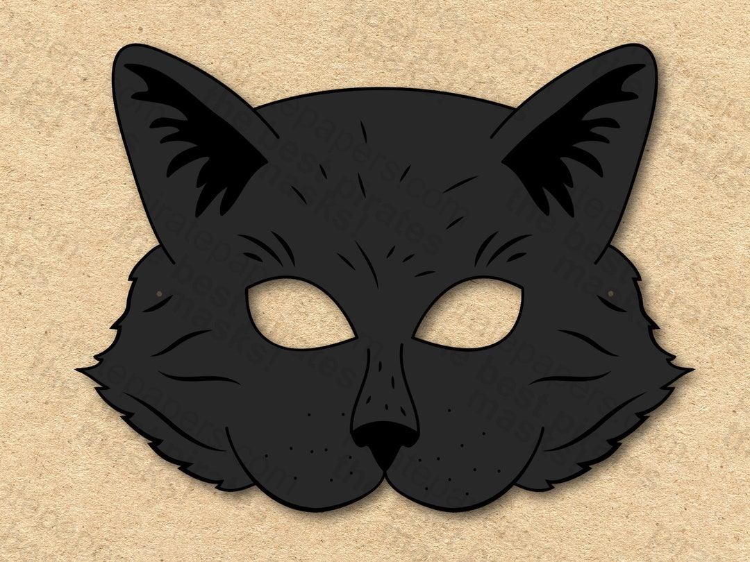 Cat Mask Printable Paper DIY for Kids and Adults. PDF - Etsy