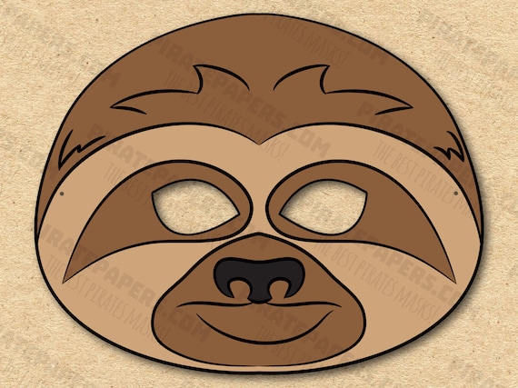 Sloth Mask Template