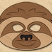 Sloth Masks Printable Color Coloring, Paper DIY for Kids and Adults ...