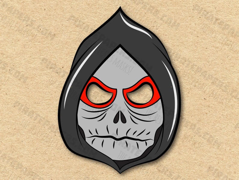 Grim Reaper death Mask Printable, Paper DIY for Kids and Adults. PDF ...