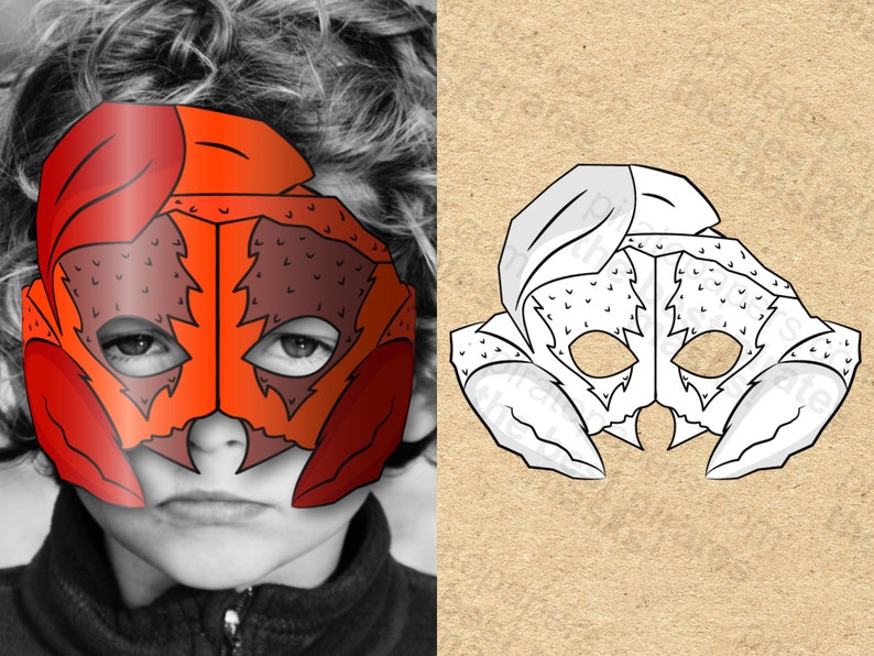 Scorpion Masks Printable Color Coloring Paper DIY for Kids - Etsy