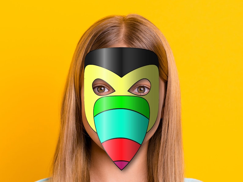 Toucan Mask Printable, Paper DIY for Kids and Adults. PDF Template ...