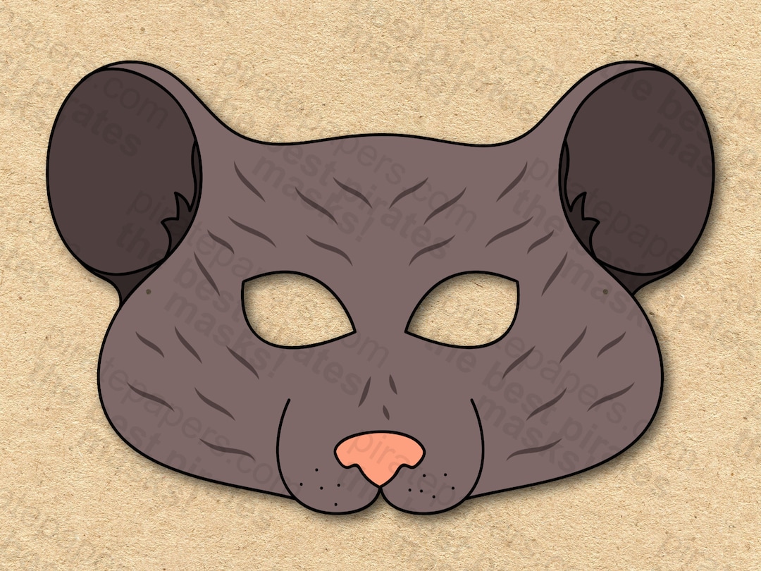 Mouse Mask Printable Paper DIY for Kids and Adults. PDF - Etsy