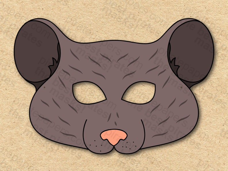 Mouse Mask Printable Paper DIY for Kids and Adults. PDF - Etsy