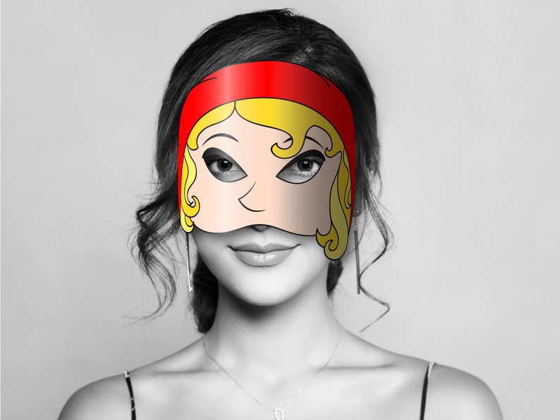 Little Red Riding Hood Masks Printable Color Coloring Paper - Etsy