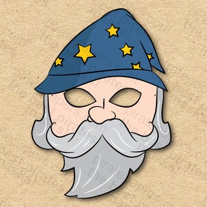 Wizard Mask Printable Paper DIY for Kids and Adults. PDF - Etsy