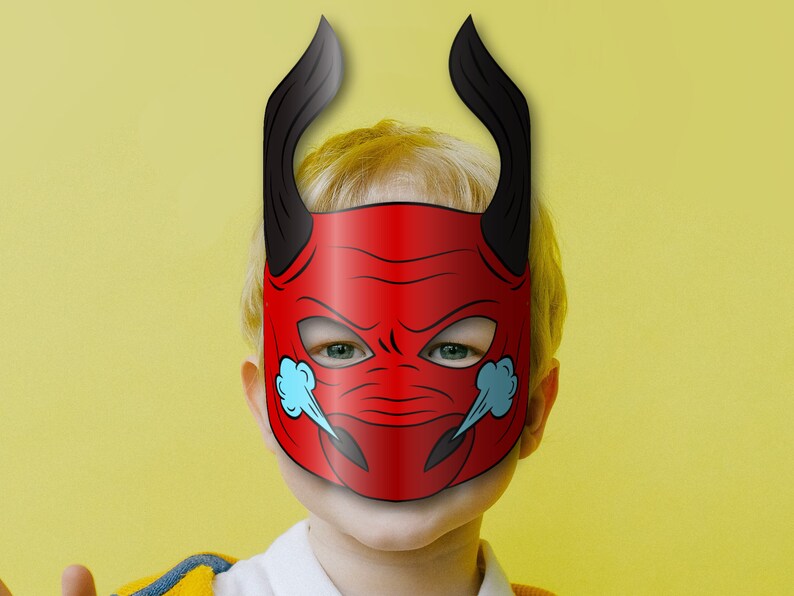 Minotaur Mask Printable, Paper DIY for Kids and Adults. PDF Template ...