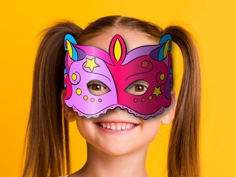Fairy Mask Printable, Paper DIY for Kids and Adults. PDF Template ...