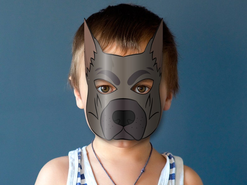 Dog German Shepherd Mask Printable Breed, Paper DIY for Kids and Adults ...