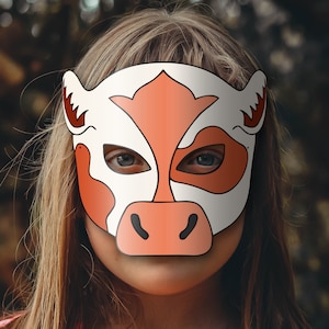 Cow Mask Printable, Paper DIY for Kids and Adults. PDF Template ...