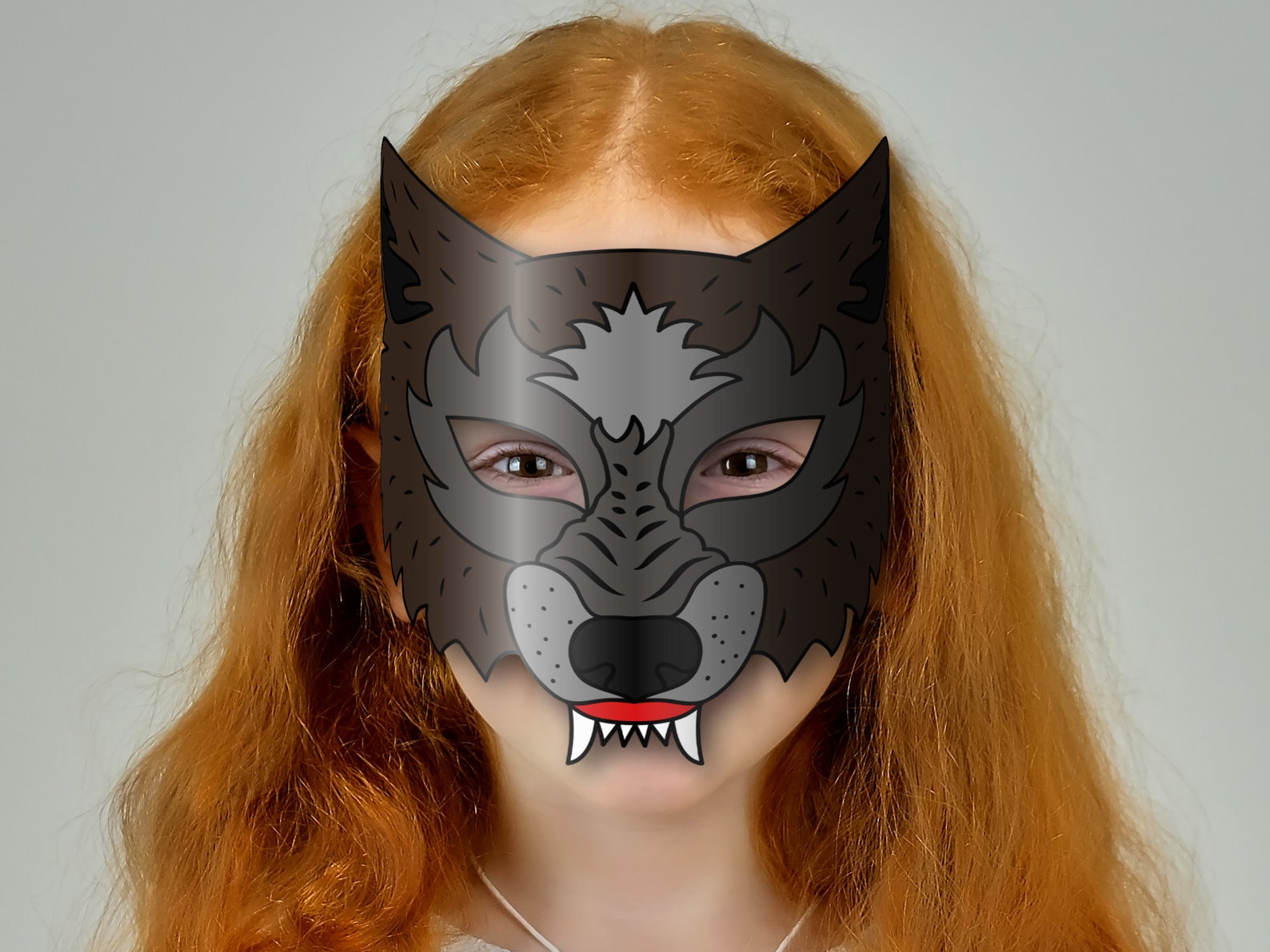 Big Bad Wolf Mask Printable, Paper DIY for Kids and Adults. PDF ...
