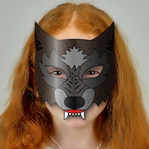 Big Bad Wolf Mask Printable, Paper DIY for Kids and Adults. PDF ...
