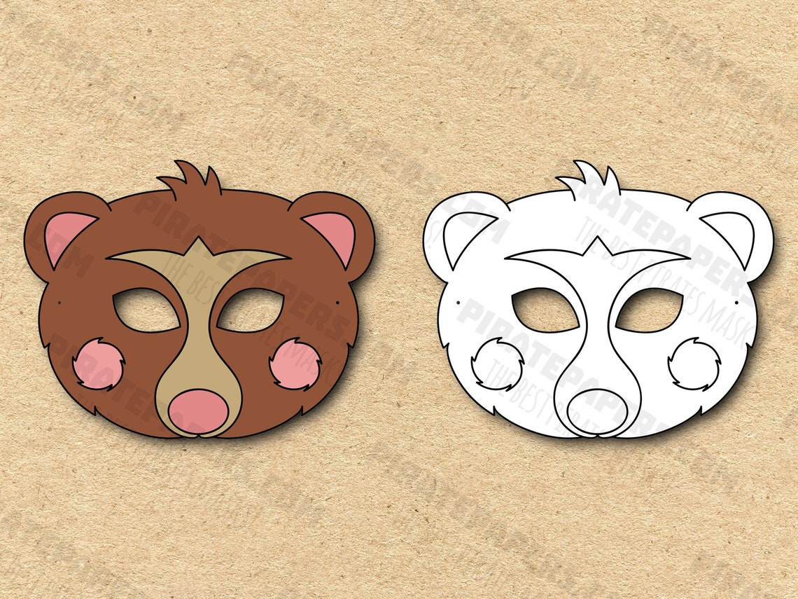 Bear-baby Masks Printable Color Coloring goldilocks and the Three Bears ...