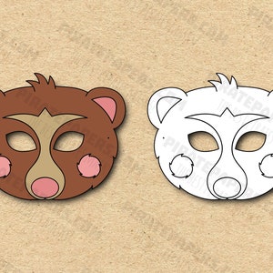 Bear-baby Masks Printable Color + Coloring (goldilocks and the Three ...