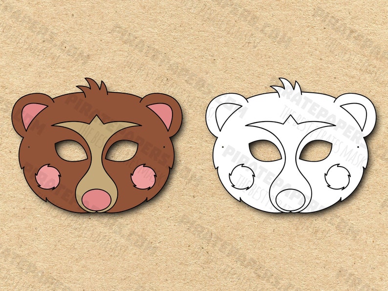 Bear-baby Masks Printable Color + Coloring (goldilocks and the Three ...