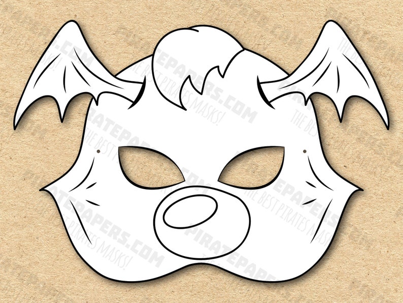 Monster #3 Mask Printable Coloring, Paper DIY for Kids and Adults. PDF ...