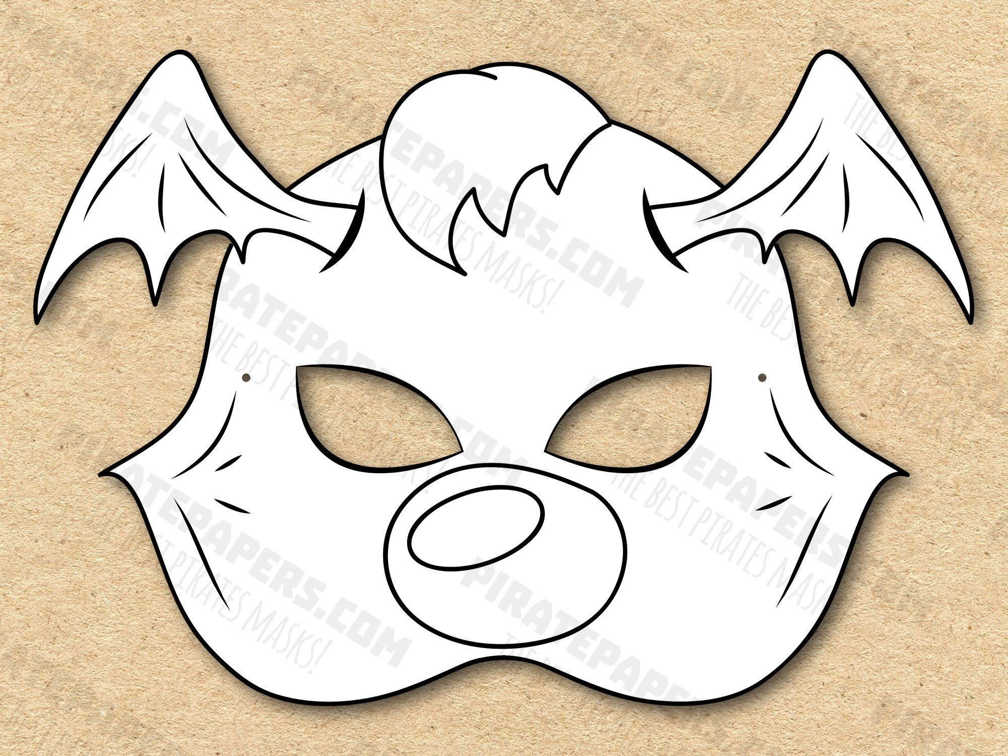 Monster #3 Mask Printable Coloring, Paper DIY for Kids and Adults. PDF ...