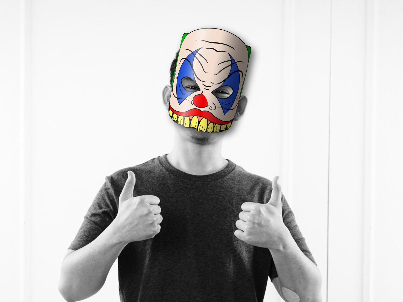 Scary Clown Mask Printable Paper DIY for Kids and Adults. PDF - Etsy