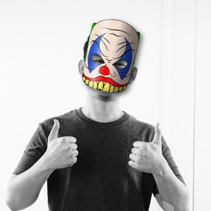 Scary Clown Mask Printable Paper DIY for Kids and Adults. PDF - Etsy