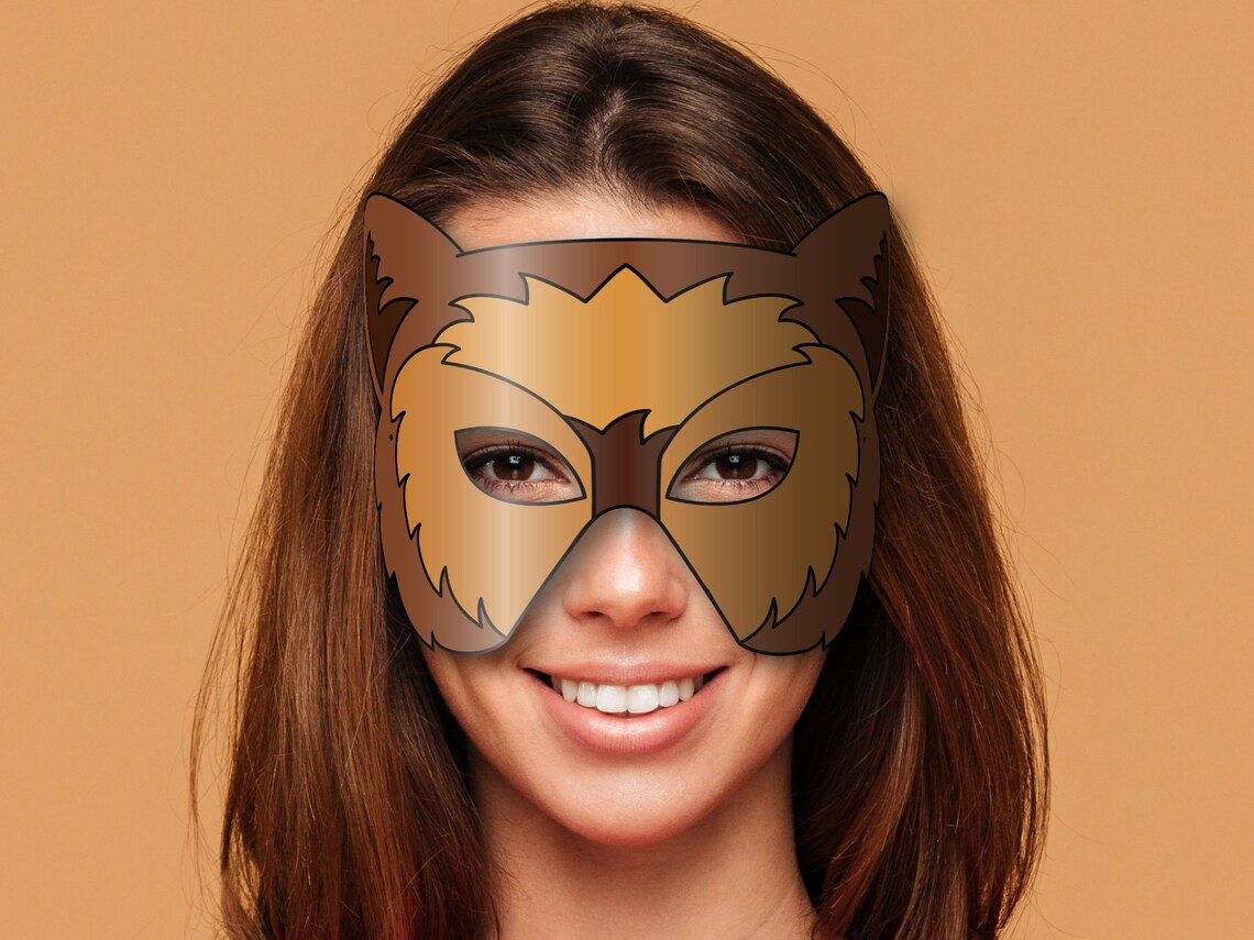 Bear Mask Printable, Paper DIY for Kids and Adults. PDF Template ...